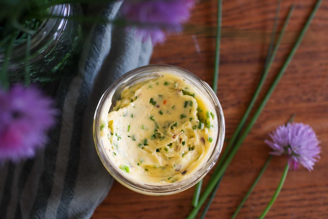 The Best Fresh Chive Butter | Sprig & Spoon