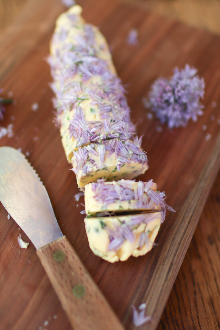 Chive Blossom Butter: Beautiful & Tasty Compound Butter Recipe | Sprig ...