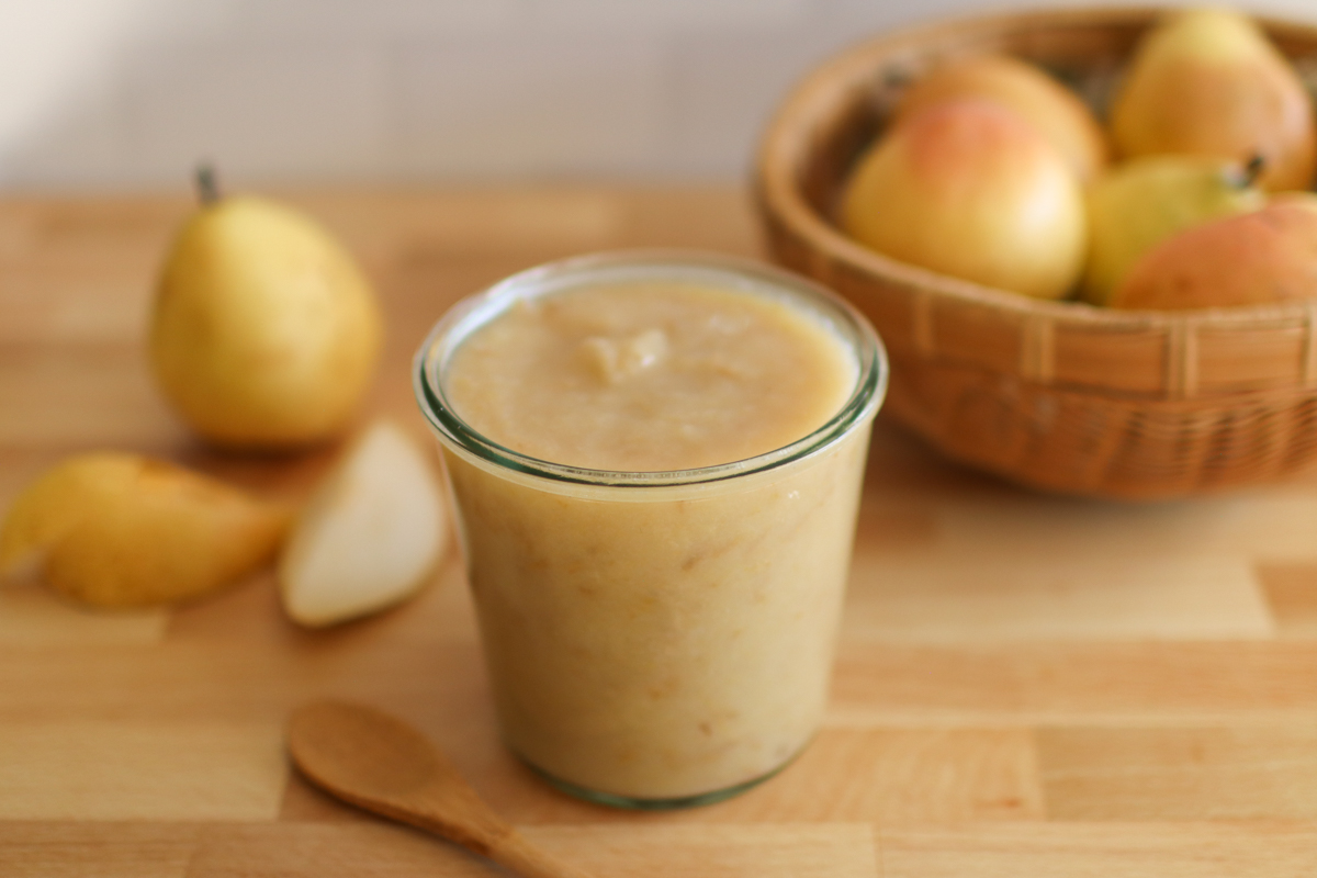 Homemade Pear Sauce | No Peeling Recipe | Sprig & Spoon